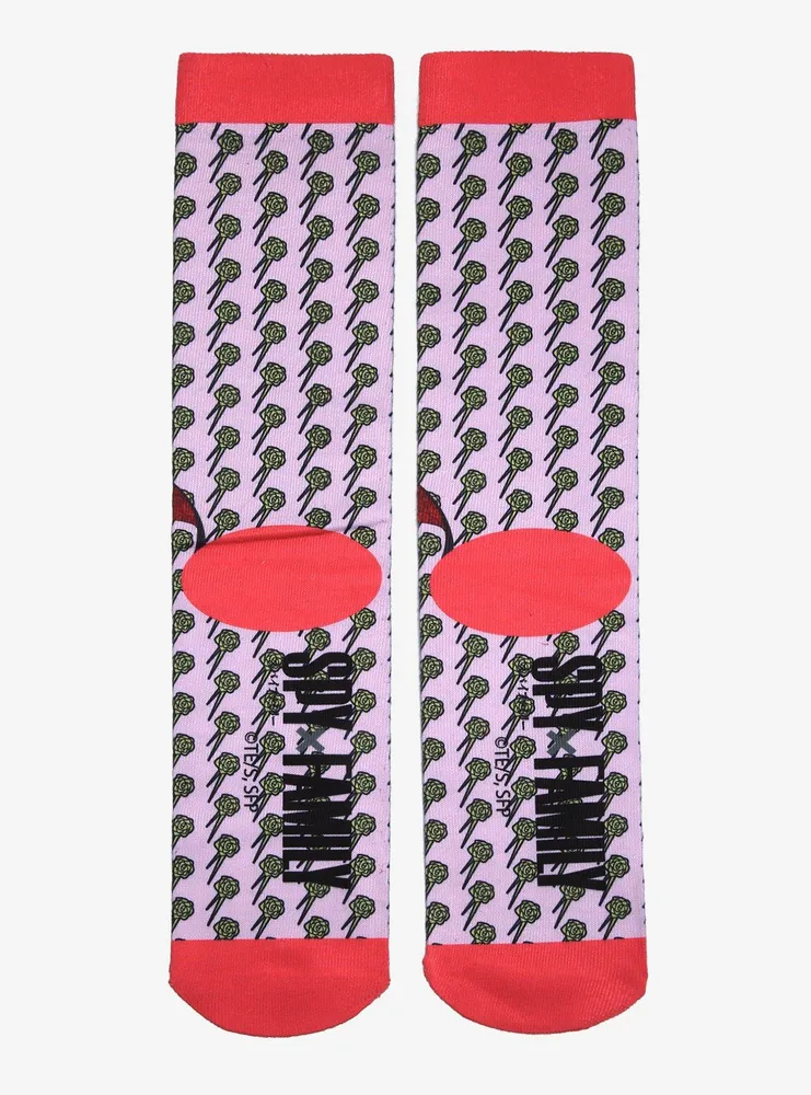 Boxlunch Spy x Family Yor Forger Character Crew Socks - BoxLunch ...