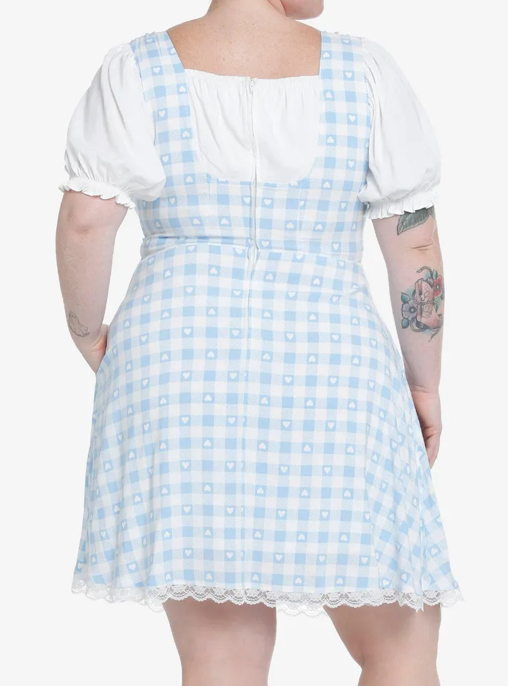 SWEETSOCIETY Sweet Society Blue & White Gingham Corset Dress Plus ...