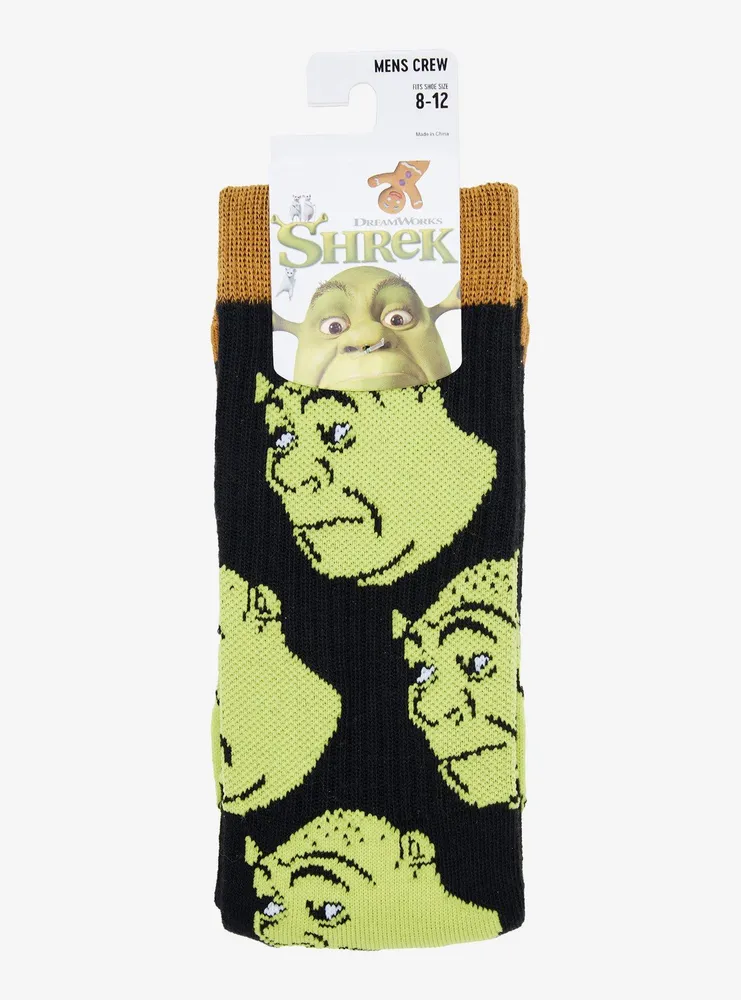Shrek Faces Allover Print Crew Socks - BoxLunch Exclusive at Mall of ...