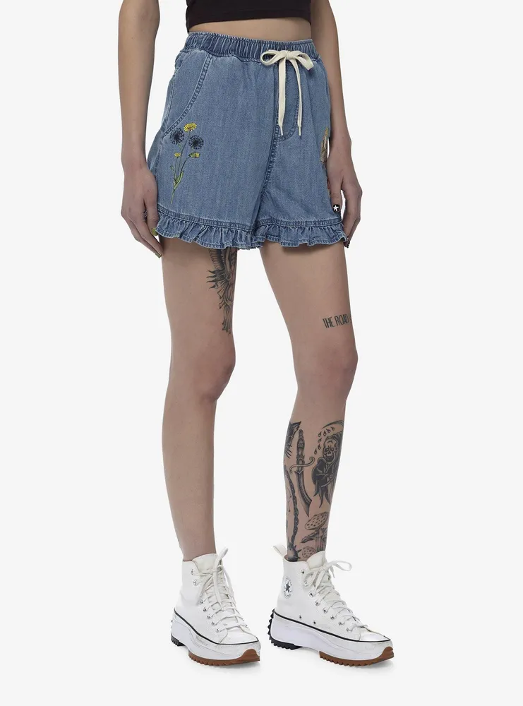 Hot Topic Disney Peter Pan Tinker Bell Denim Ruffle Shorts | Bramalea ...