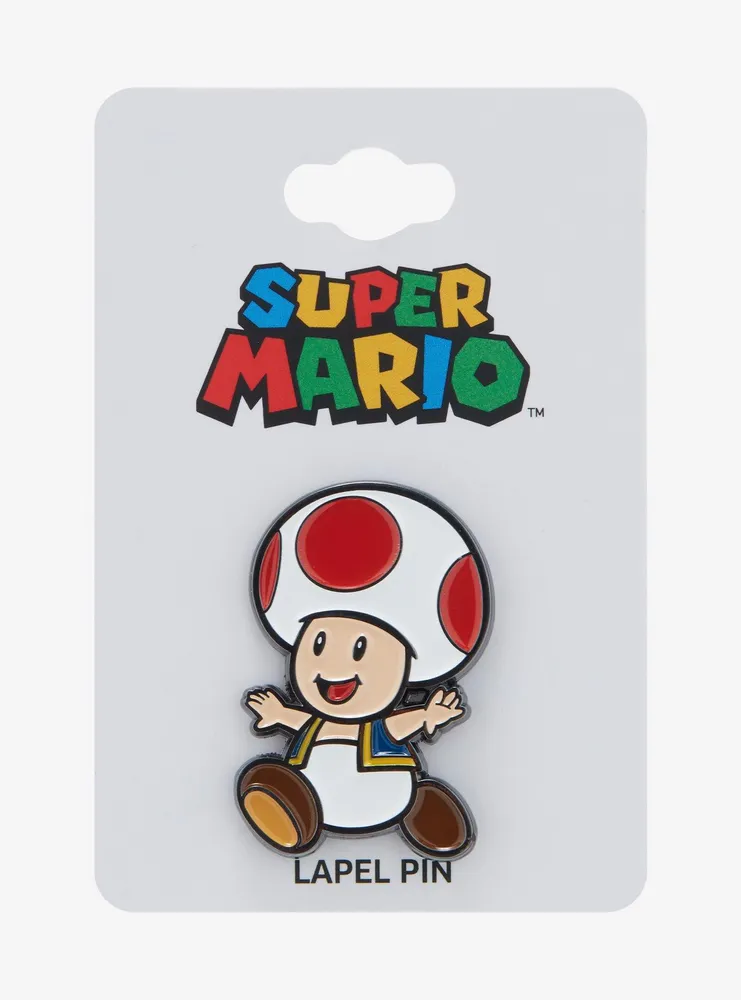 Boxlunch Nintendo Super Mario Bros. Toad Enamel Pin - BoxLunch ...