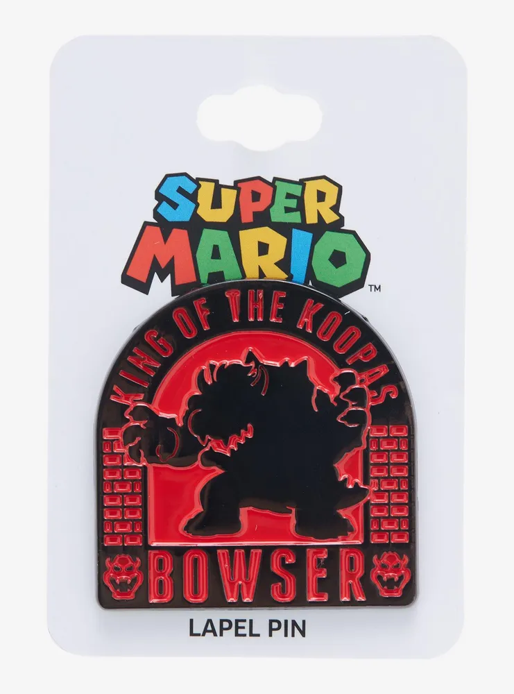 Boxlunch Nintendo Super Mario Bros. Bowser Silhouette Enamel Pin ...