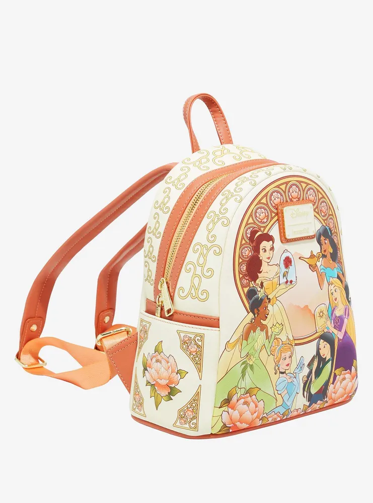 Boxlunch Loungefly Disney Princess Ornate Floral Group Portrait Mini ...