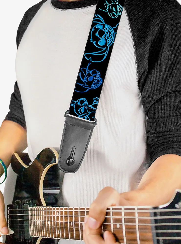 Lilo & Stitch Disney Lilo & Stitch Electric Poses Guitar Strap | Mall ...