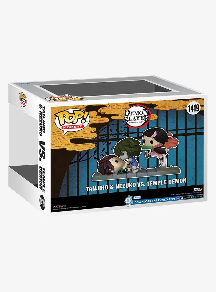 Hot Topic Funko Demon Slayer: Kimetsu No Yaiba Pop! Moment Tanjiro & Nezuko Vs. Temple Demon ...