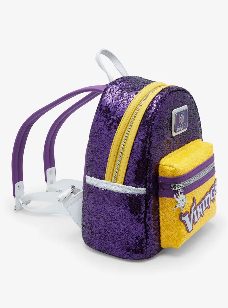 Football Loungefly NFL Minnesota Vikings Sequin Mini Backpack | Mall of ...
