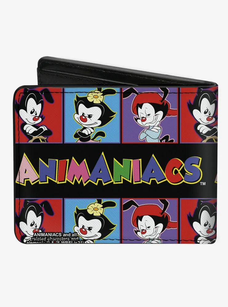 Boxlunch Animaniacs Yakko Wakko and Dot Block Poses Bifold Wallet | Mall of America®