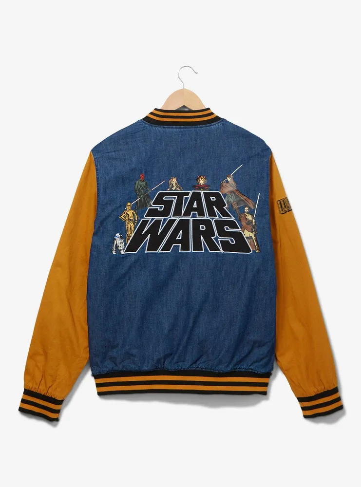 Star Wars Logo Denim Varsity Jacket - BoxLunch Exclusive at Mall of ...