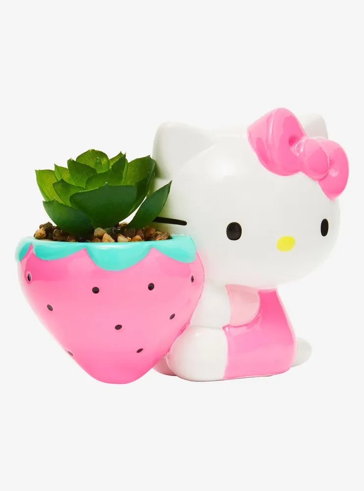 Hello Kitty Sanrio Hello Kitty Strawberry Faux Succulent Planter | Mall ...