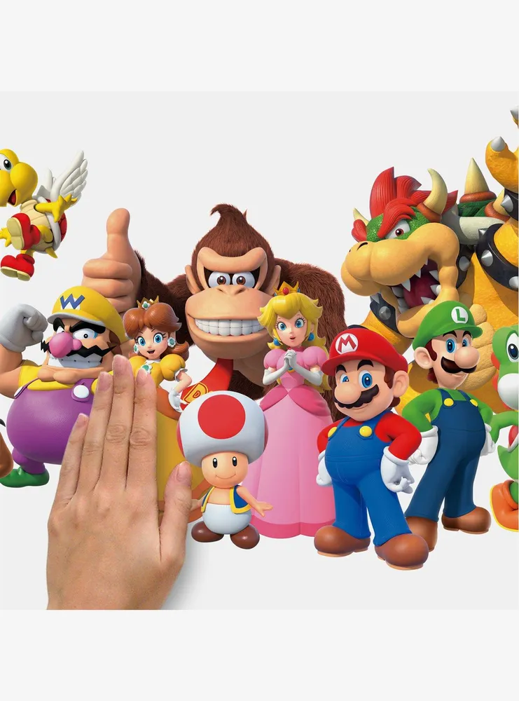 Gamer Super Mario Giant Peel & Stick Wall Decal With Alphabet | Mall of ...