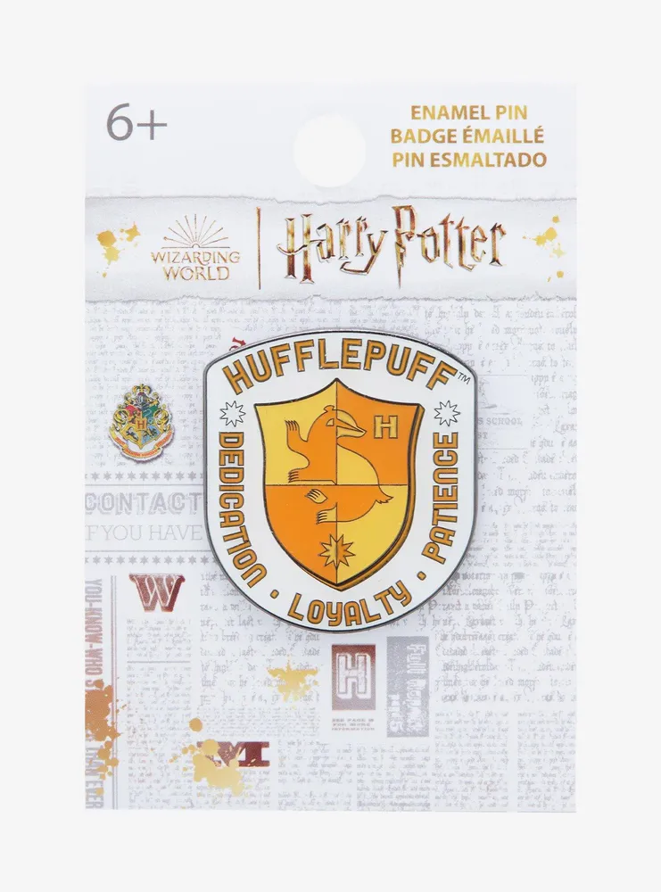Boxlunch Loungefly Harry Potter Hufflepuff Geometric Crest Enamel Pin ...