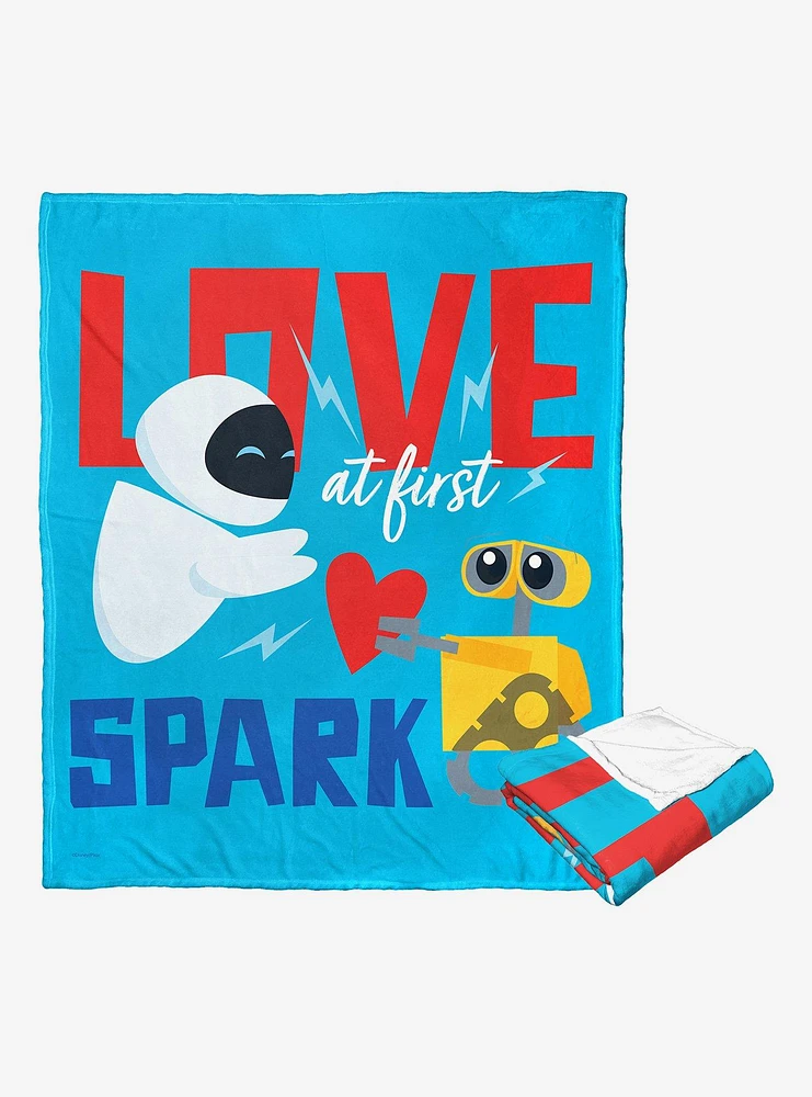 Hot Topic Disney Pixar Wall-E Love At First Spark Throw Blanket | Mall ...