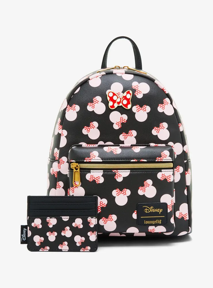 Hot Topic Loungefly Disney Minnie Mouse Pink Heads Cardholder | Mall of ...