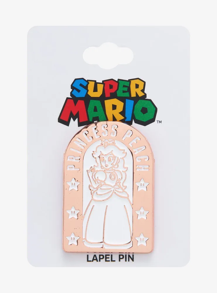 Boxlunch Nintendo Super Mario Bros. Princess Peach Arch Portrait Enamel ...