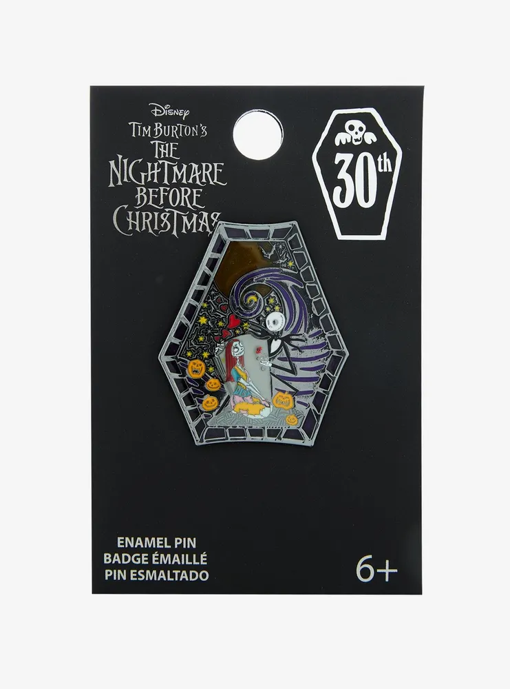 Hot Topic Loungefly The Nightmare Before Christmas Jack & Sally Stained ...