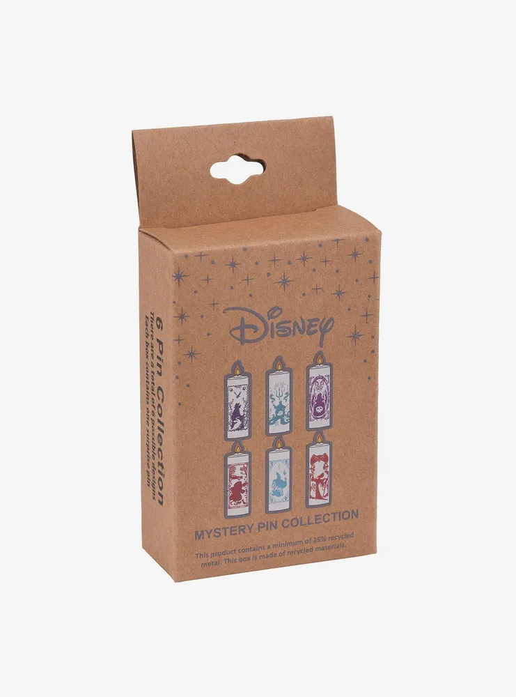 Boxlunch Disney Villains Silhouette Candle Blind Box Enamel Pin ...