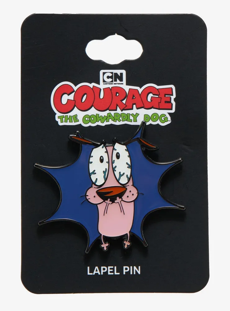 Cartoon Network Courage the Cowardly Dog Scared Portrait Enamel Pin ...