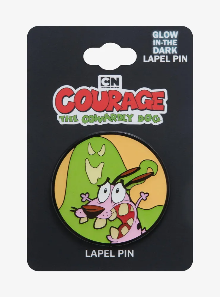Boxlunch Courage the Cowardly Dog Ghost Glow-in-the-Dark Enamel Pin ...
