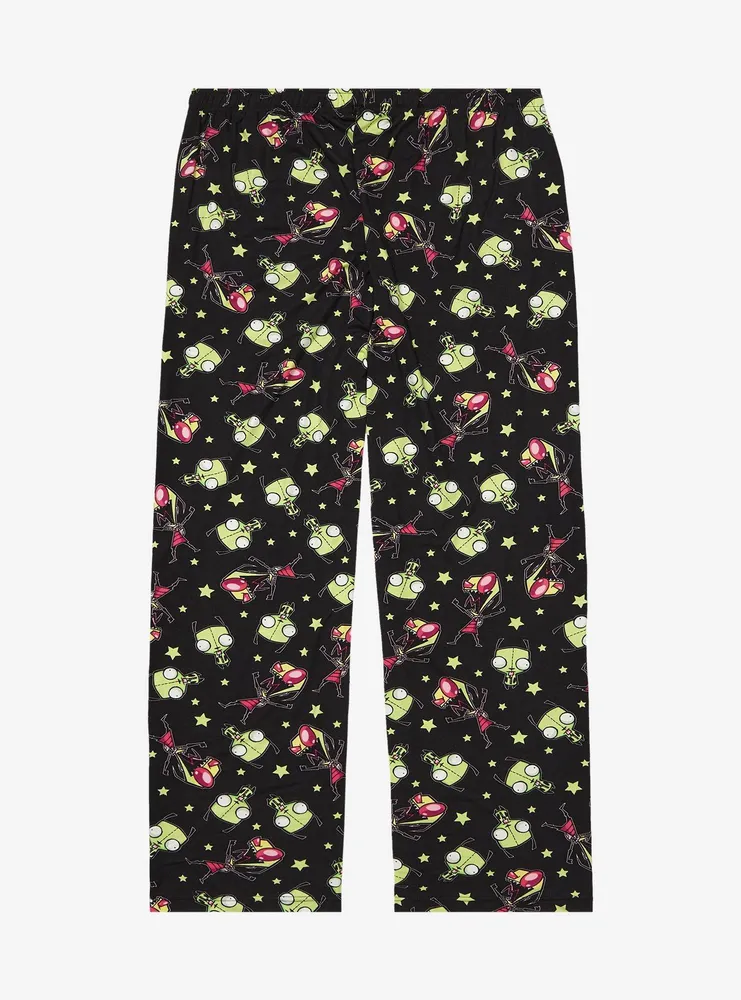 Boxlunch Invader Zim GIR & Allover Print Women's Plus Sleep Pants ...