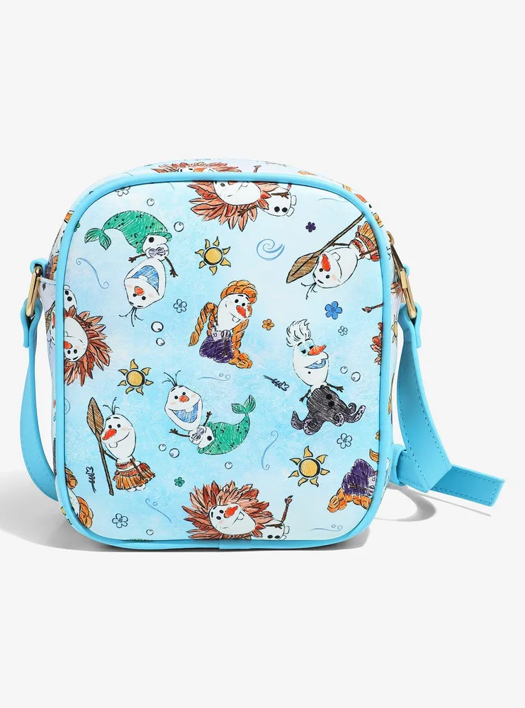 Boxlunch Our Universe Disney Frozen Olaf Allover Print Crossbody Bag ...