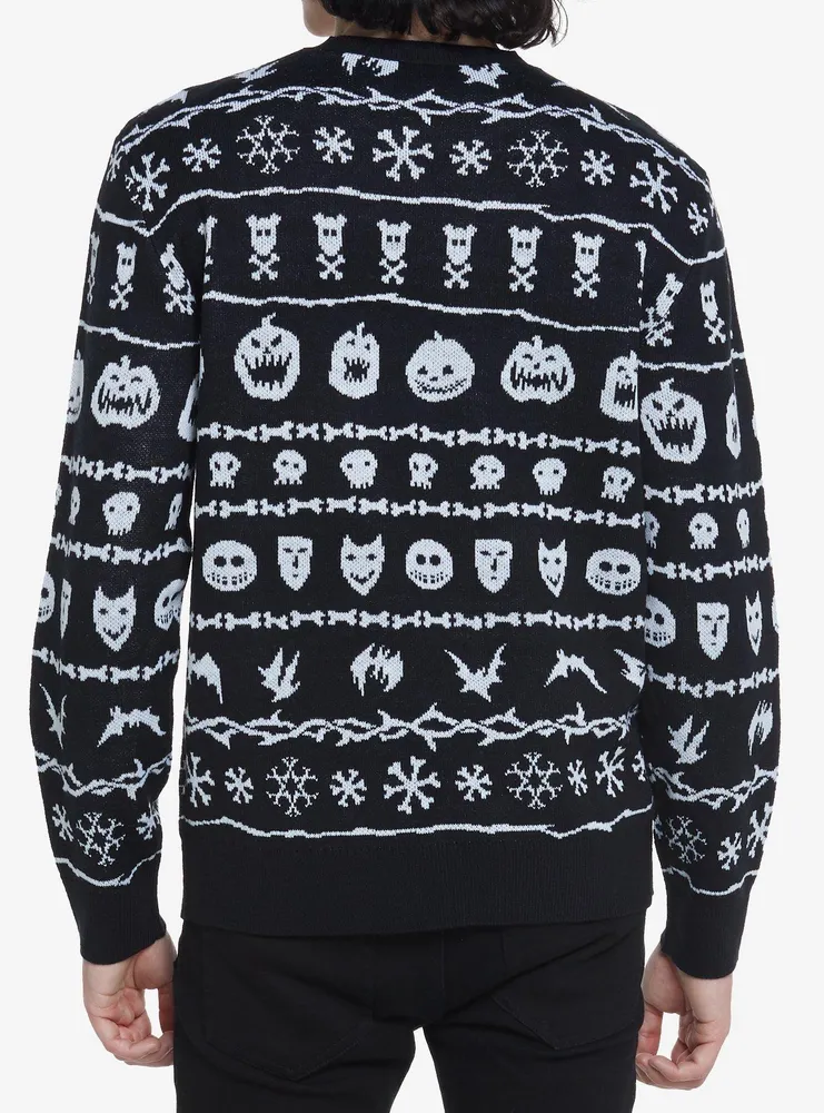 Hot Topic The Nightmare Before Christmas Fair Isle Intarsia Sweater ...