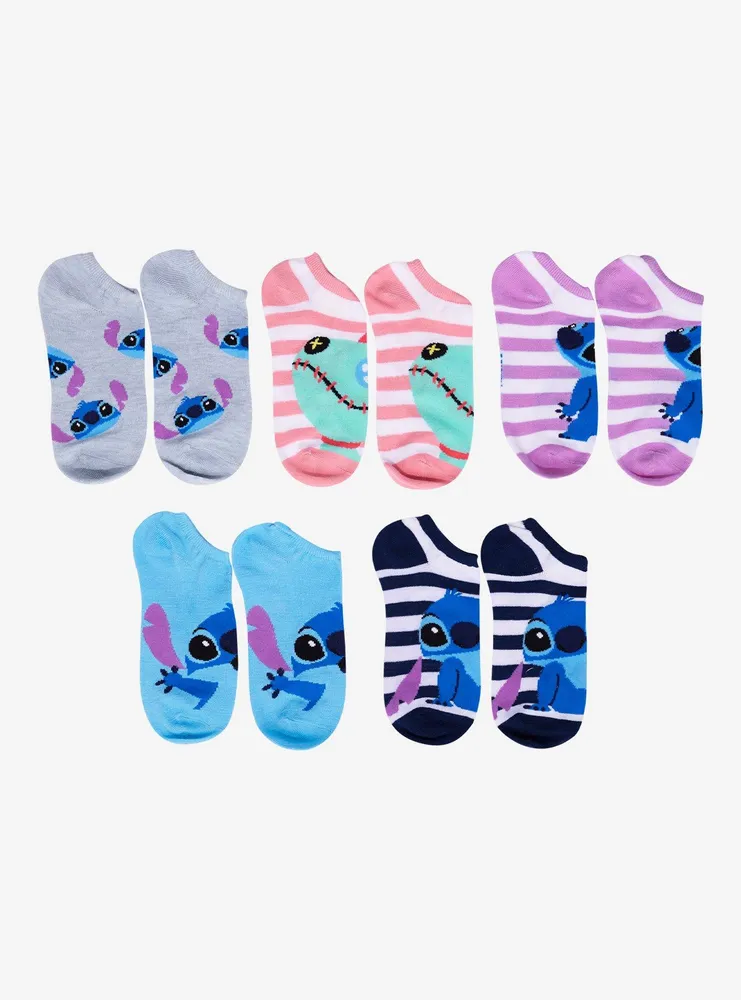 Boxlunch Disney Lilo & Stitch Striped Stitch Portrait Sock Set | Mall ...