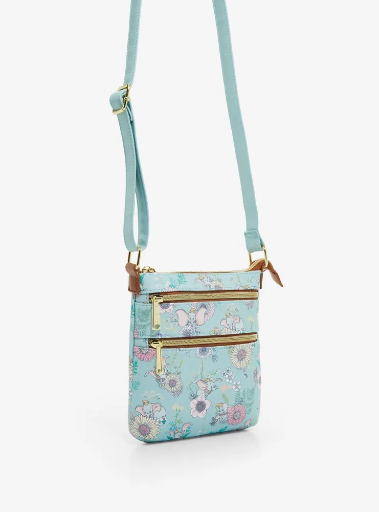 Dumbo Loungefly Disney Dumbo Floral Allover Print Crossbody Bag ...