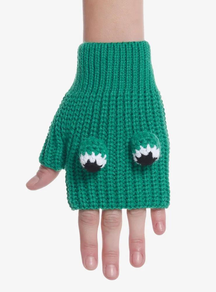 Hot Topic Frog 3D Eyes Knit Fingerless Gloves | Hamilton Place