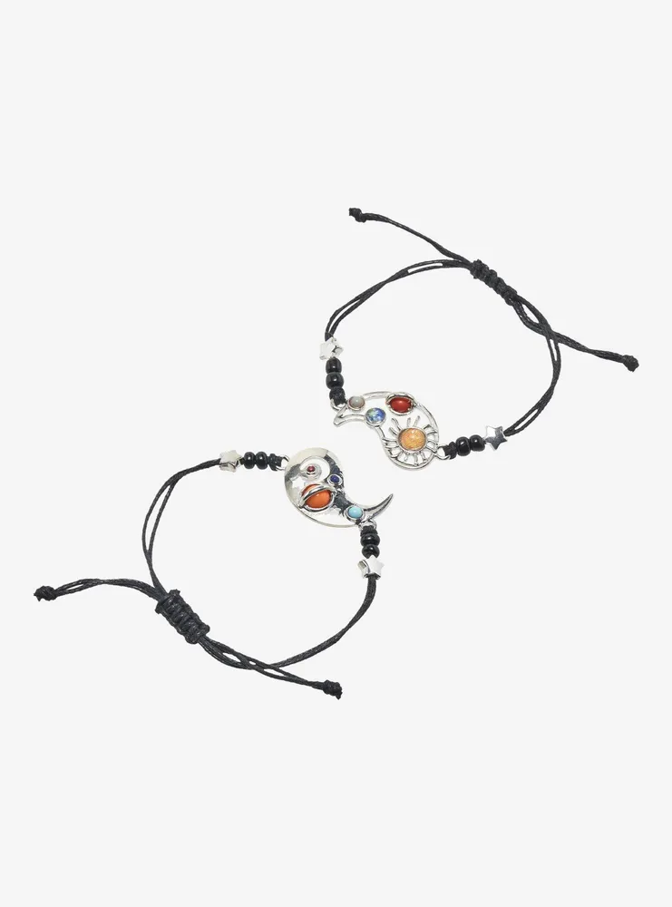 Hot Topic Cosmic Aura Planet Yin-Yang Best Friend Cord Bracelet Set ...