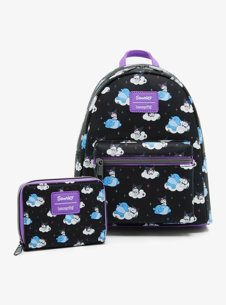 Hot Topic Loungefly Kuromi & Baku Clouds Mini Zipper Wallet | Mall of ...