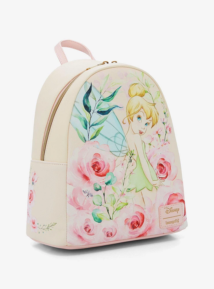 Hot Topic Loungefly Disney Peter Pan Tinker Bell Roses Mini Backpack ...