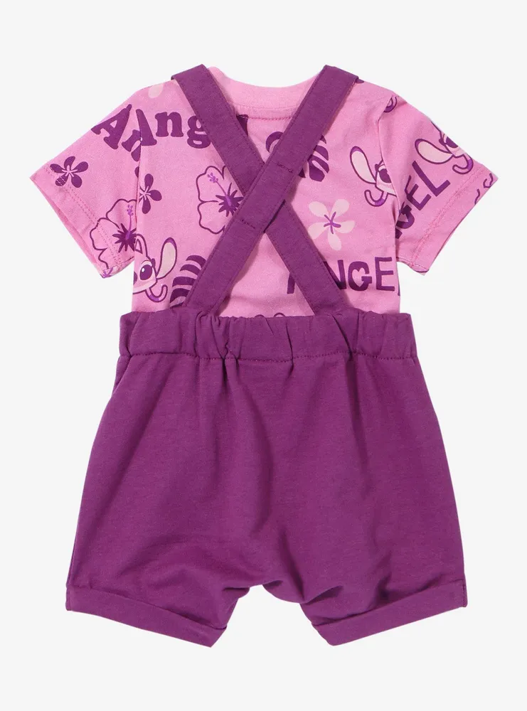 Boxlunch Disney Lilo & Stitch Angel Infant Overall Set - BoxLunch ...