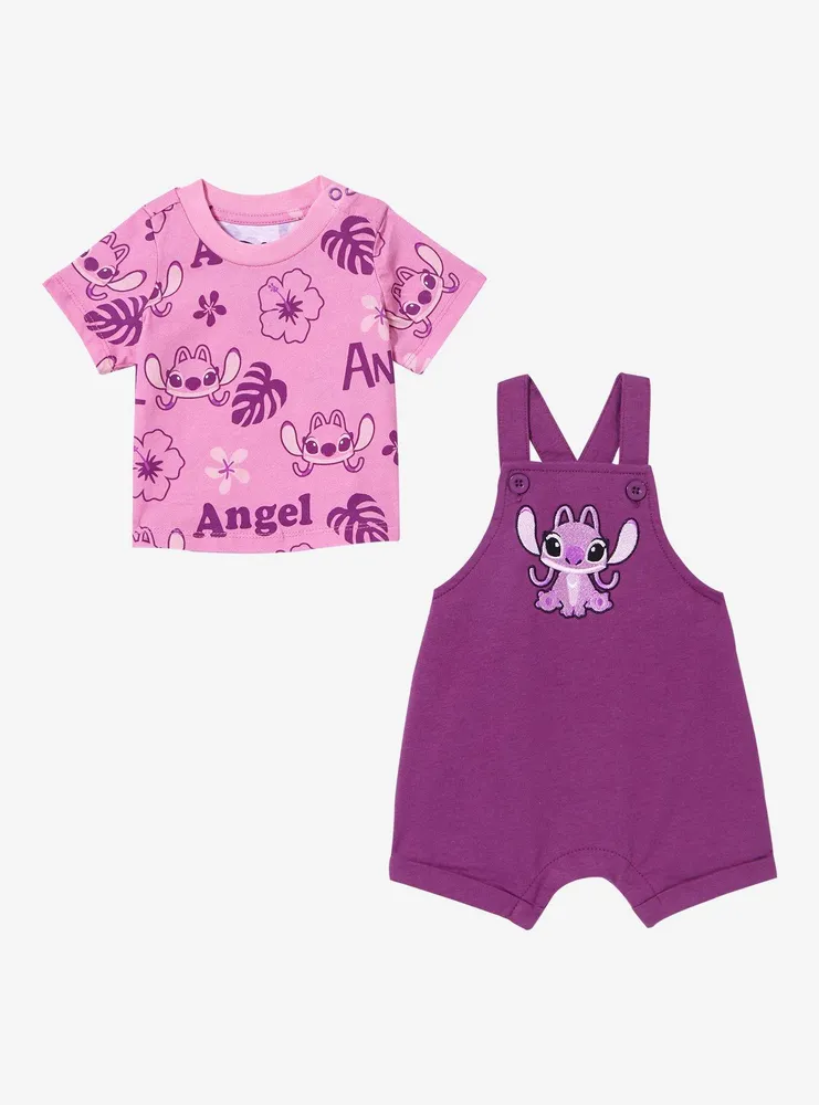 Boxlunch Disney Lilo & Stitch Angel Infant Overall Set - BoxLunch ...