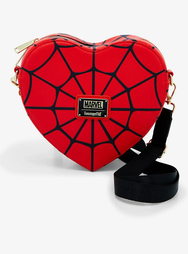 Marvel Comics Loungefly Marvel Spider-Man Red Heart Handbag | Mall of ...