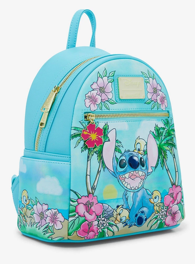 Boxlunch Loungefly Disney Lilo & Stitch Ducklings Beach Mini Backpack ...