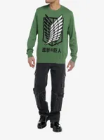 Hot Topic Attack On Titan Scout Regiment Intarsia Knit Sweater ...