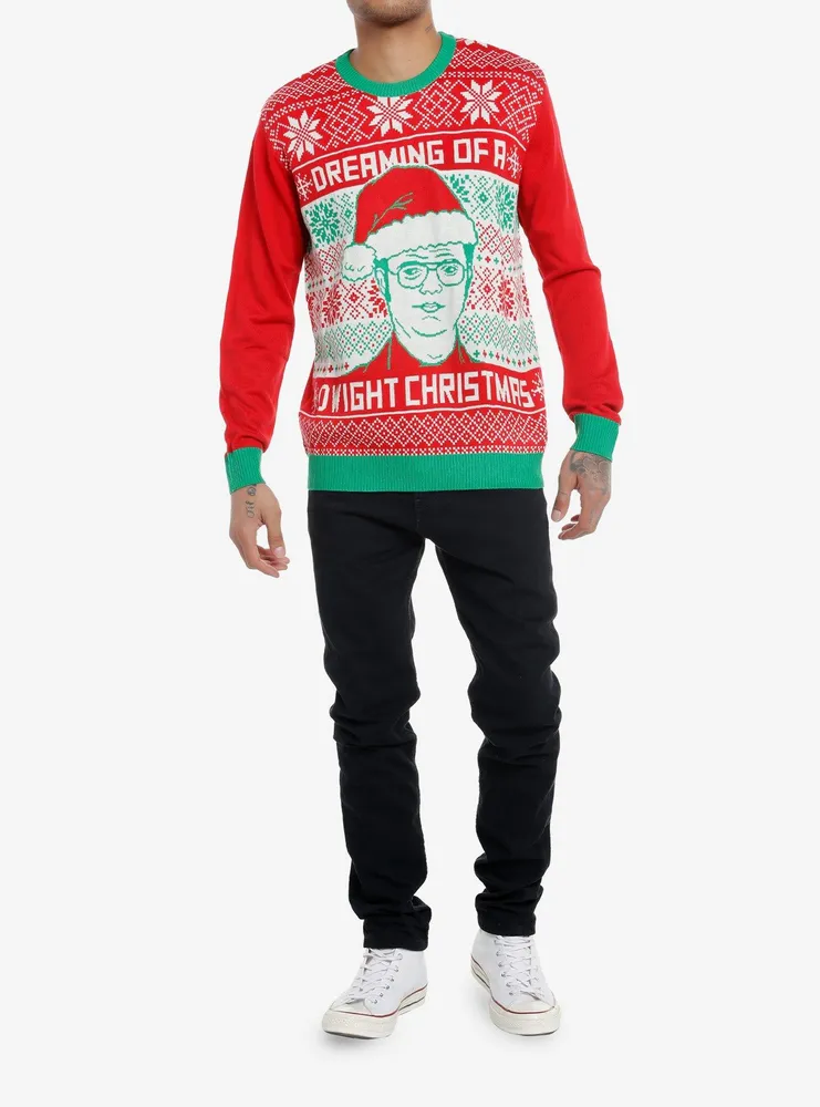 Hot Topic The Office Dreaming Of A Dwight Christmas Intarsia Sweater ...