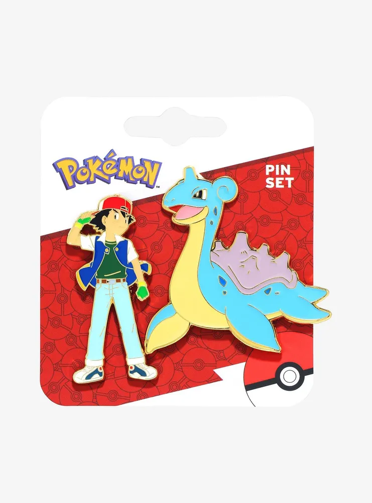 Boxlunch Pokémon Ash and Lapras Enamel Pin Set — BoxLunch Exclusive ...