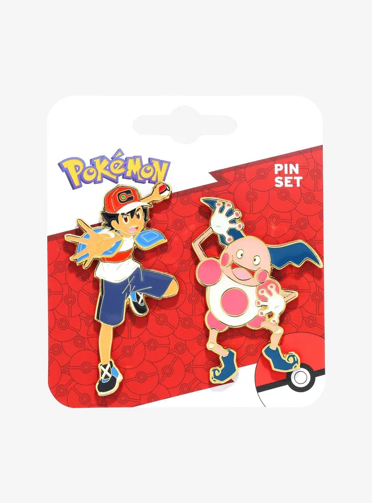 Pokemon Pokémon Ash and Mr. Mime Enamel Pin Set — BoxLunch Exclusive ...