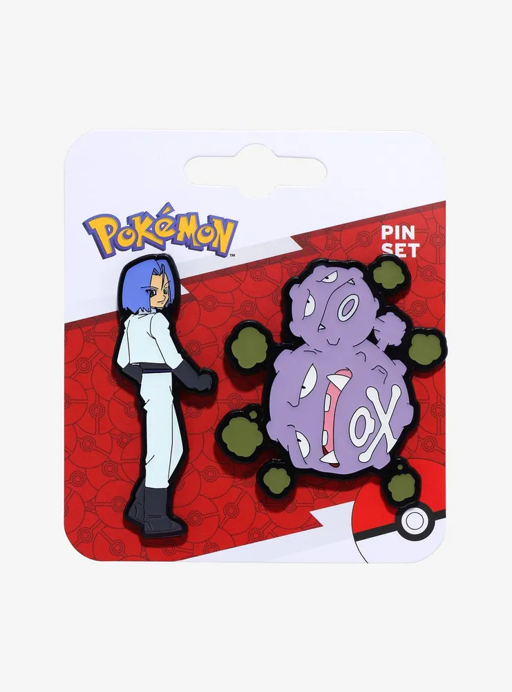 Boxlunch Pokémon Team Rocket James and Weezing Enamel Pin Set ...
