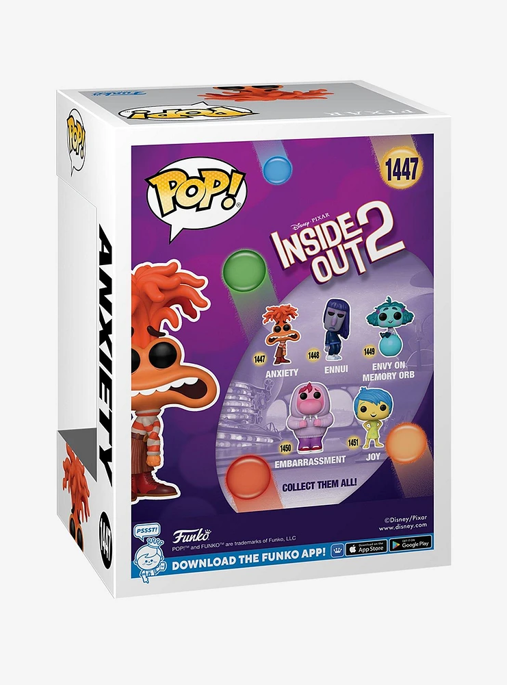 Hot Topic Funko Disney Pixar Inside Out 2 Pop! Anxiety Vinyl Figure ...