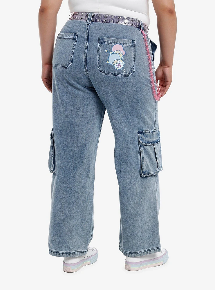Hot Topic Hello Kitty And Friends Balloon Denim Cargo Pants Plus ...