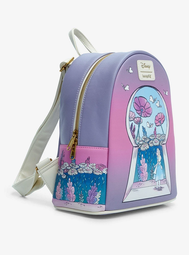 Hot Topic Loungefly Disney Alice In Wonderland Keyhole Mini Backpack ...