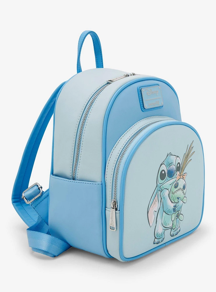 Boxlunch Loungefly Disney Lilo & Stitch Scrump & Stitch Mini Backpack ...