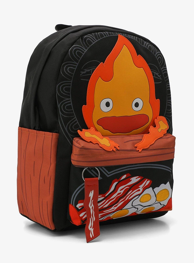 Hot Topic Studio Ghibli® Howl's Moving Castle Calcifer Bacon Backpack ...