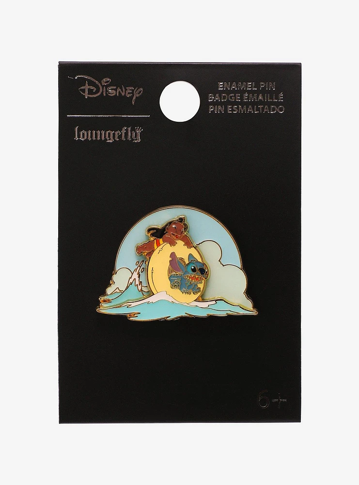 Lilo & Stitch Loungefly Disney Lilo & Stitch Waves Enamel Pin - BoxLunch Exclusive | Hamilton Place