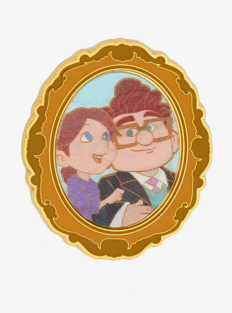 Up Loungefly Disney Pixar Up Carl and Ellie Lenticular Portrait Enamel ...
