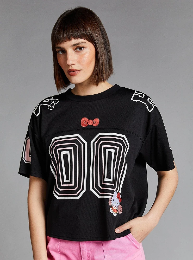 Hello Kitty Sanrio Hello Kitty Sports Women's Cropped Football Jersey ...