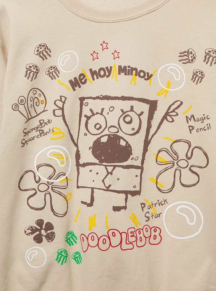 TV SpongeBob SquarePants DoodleBob Allover Icons Crewneck - BoxLunch ...