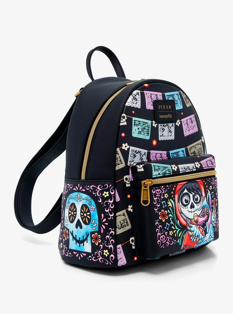 Hot Topic Loungefly Disney Pixar Coco Papel Picado Mini Backpack ...